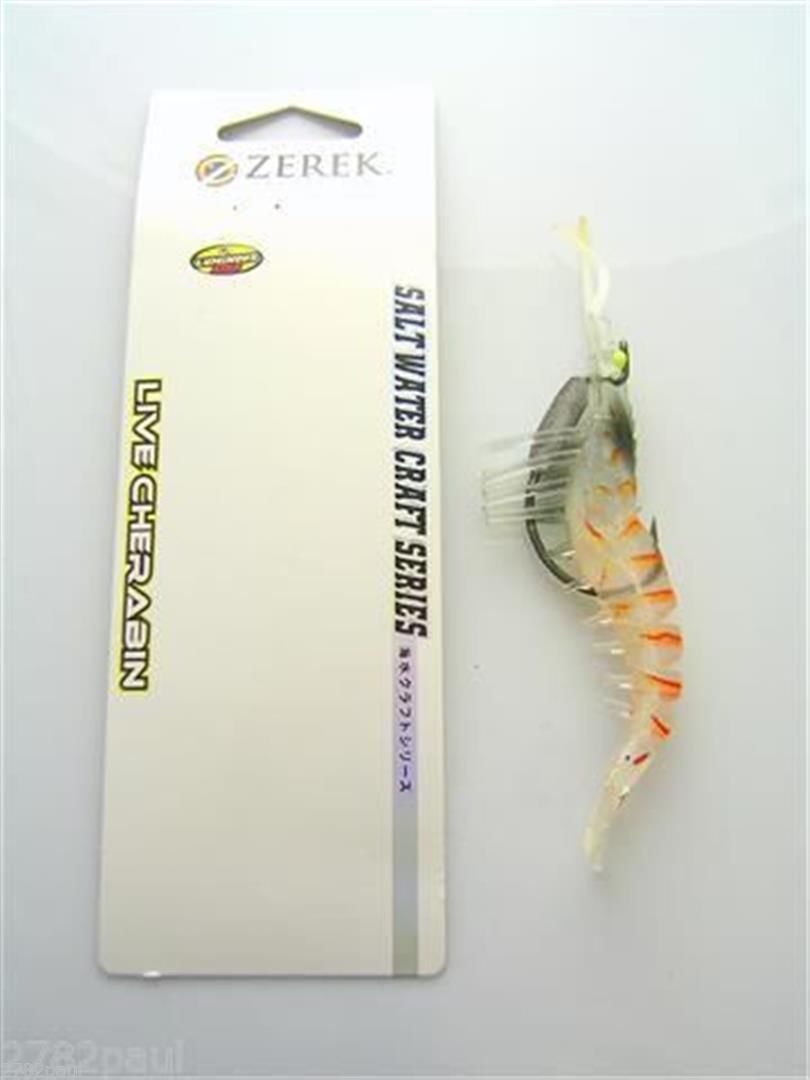 145mm Zerek Live Cherabin Pre Rigged Lumo Eyes Fishing Lure with Bonus ...