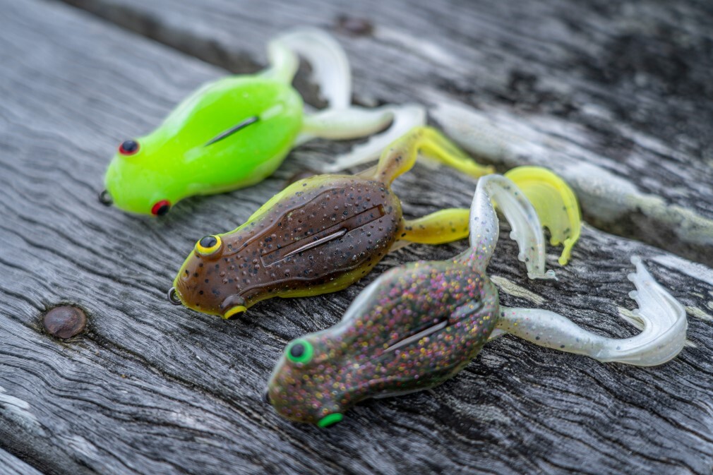 4 Pack of 40mm Chasebaits Flexi Frog Soft Bait Fishing Lure