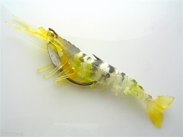 145mm Zerek Live Cherabin Pre Rigged Lumo Eyes Fishing Lure with Bonus ...