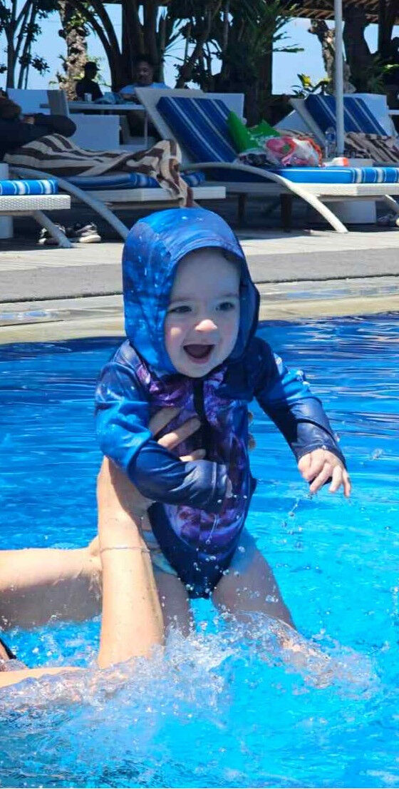 Hooked Gear Snapper Hooded Baby Sun Suit