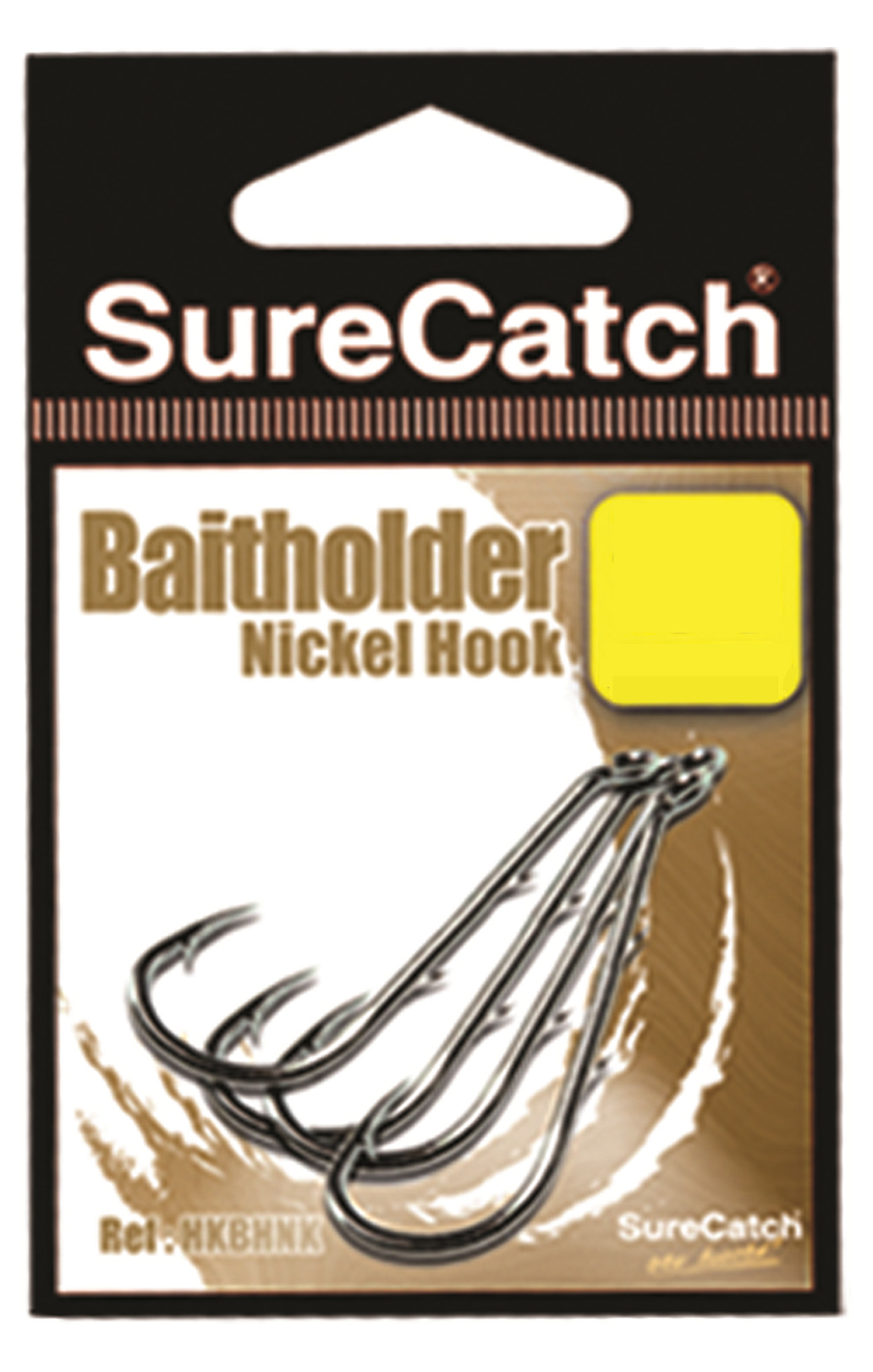 1 Packet of SureCatch Nickle Baitholder Fishing Hooks