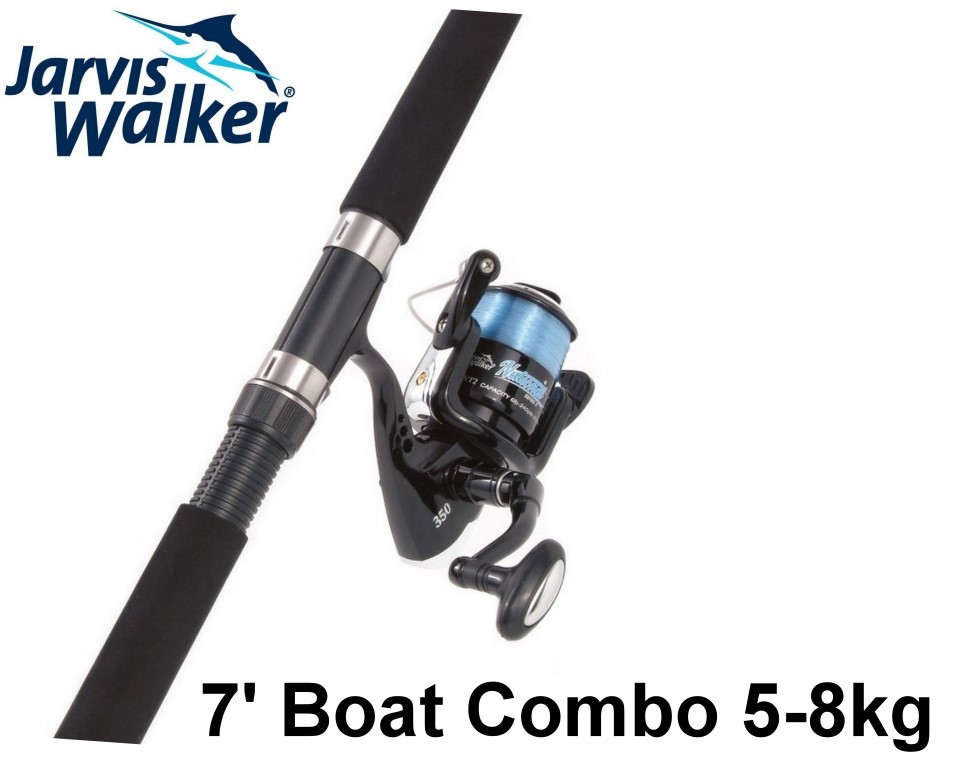 Jarvis Walker 7ft National 5-8kg 2pce Fishing Rod and Reel Boat Combo ...
