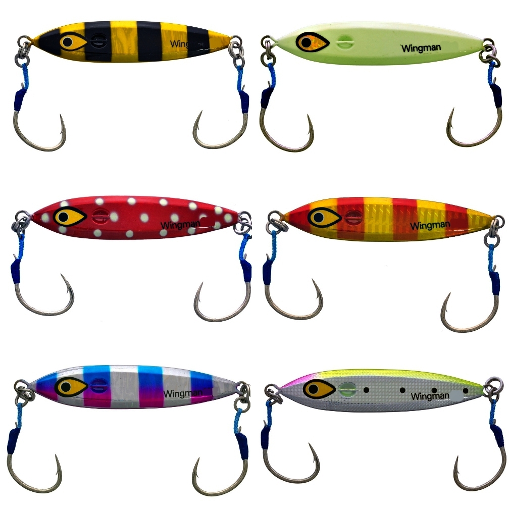 150gm Mustad Wingman Fast Sinking Fishing Jig Lure With 2 Ultrapoint ...