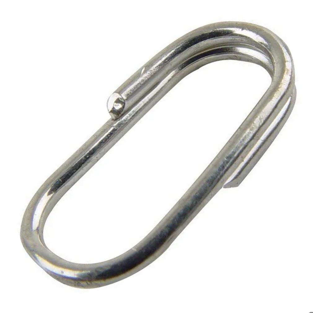 Size 2/0 Stainless Steel Oval Split Rings
