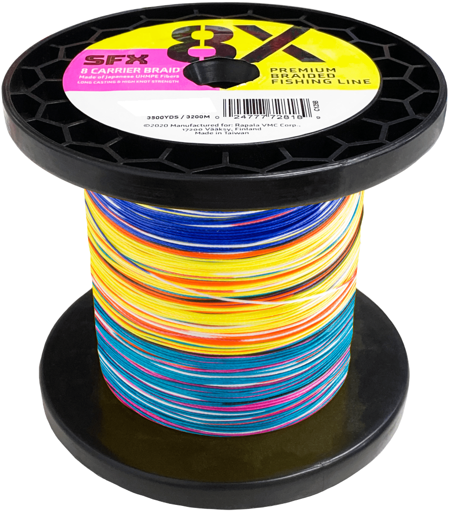 3200M Spool of Metred Multi-Coloured Sufix SFX 8X Premium Braided ... 3200M Spool of Metred Multi-Coloured Sufix SFX 8X Premium Braided ...