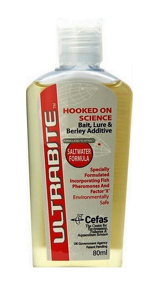 80ml Bottle of Ultrabite Liquid Fish Attractant for Saltwater Fishing