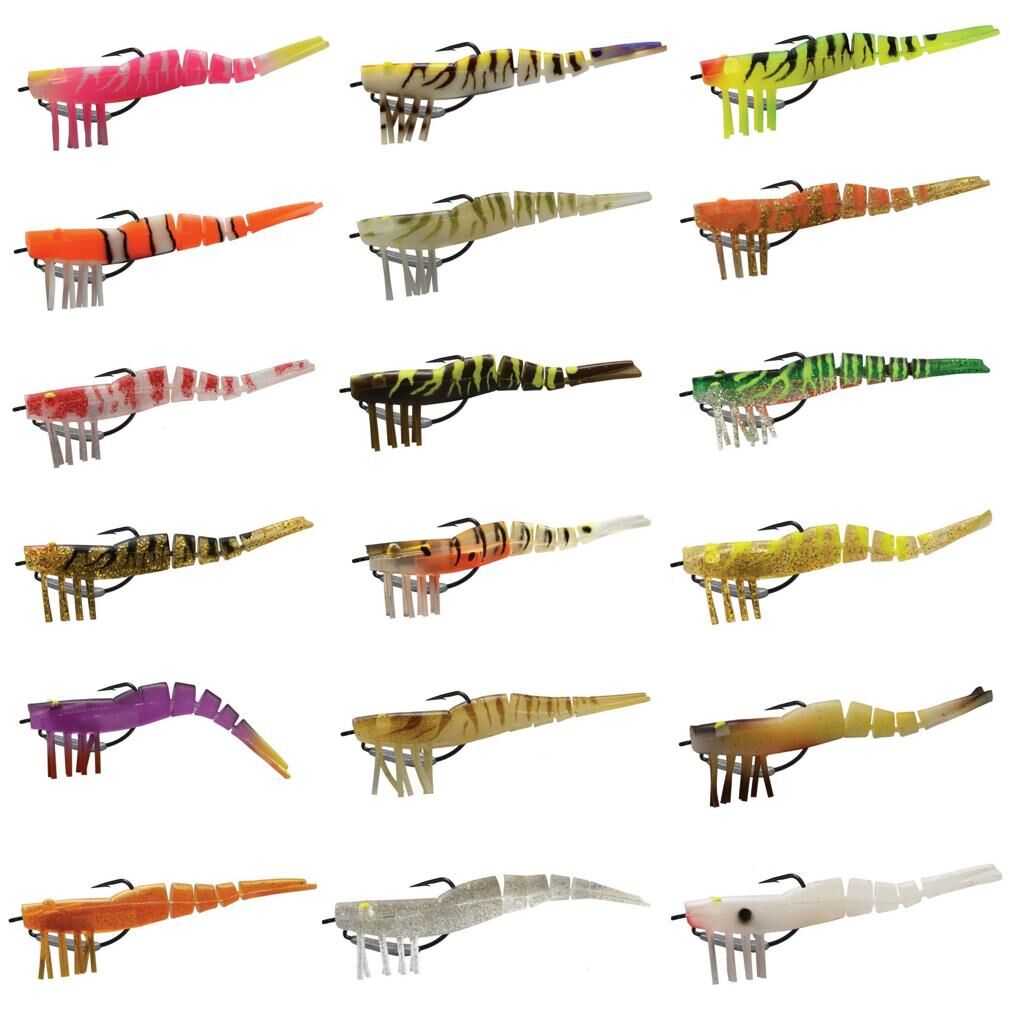 Wilson 7 Inch Wild Shrimp Weedless Rigged Soft Plastic Prawn Lure